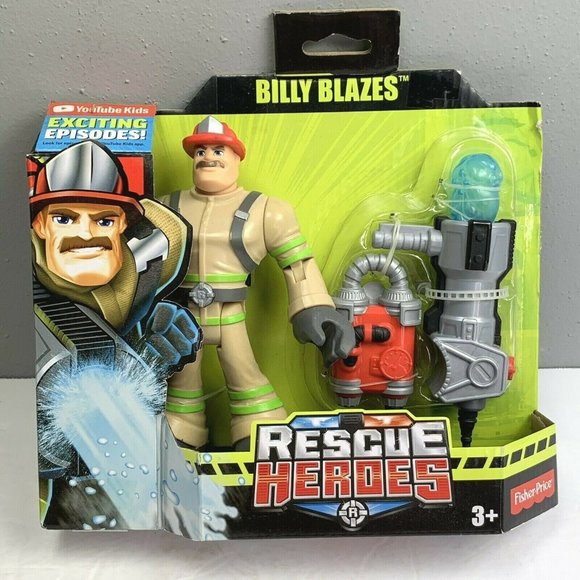 Fisher-Price | Toys | Fisher Price Rescue Heroes Billy Blazes Firefighter Action Figure Toy 28 ...